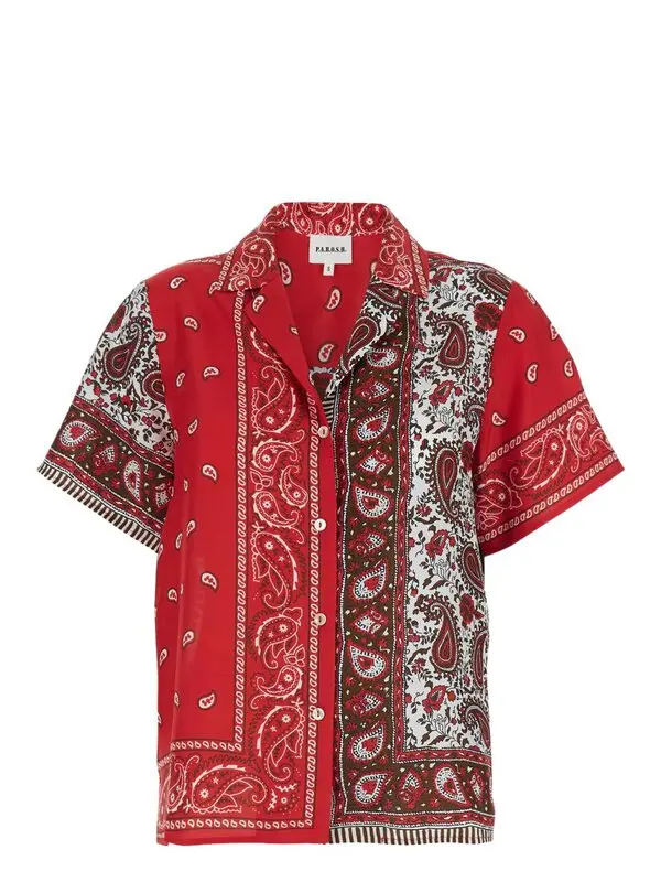P.a.r.o.s.h Short Sleeve Paisley Print Shirt - Red