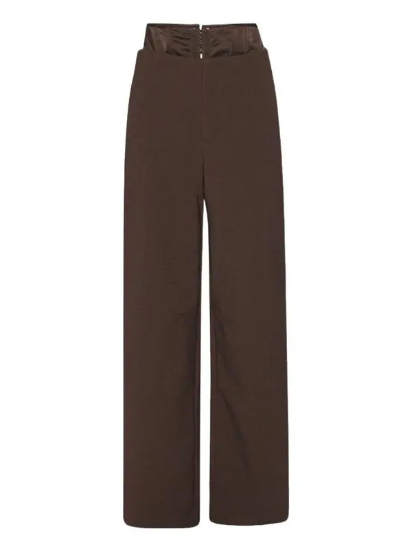 ROTATE BY BIRGER CHRISTENSEN Corset Suiting Wide-leg Trousers - Green