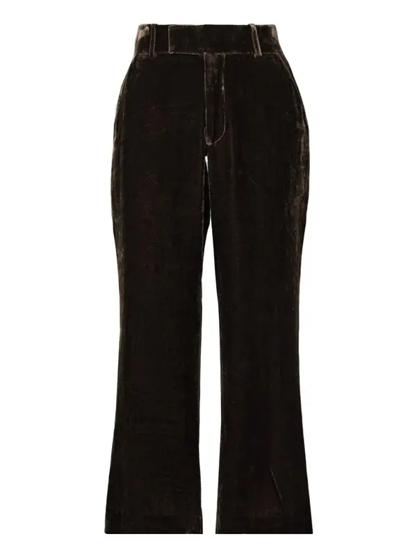 FRAME Velvet Flared Track Pants - Black