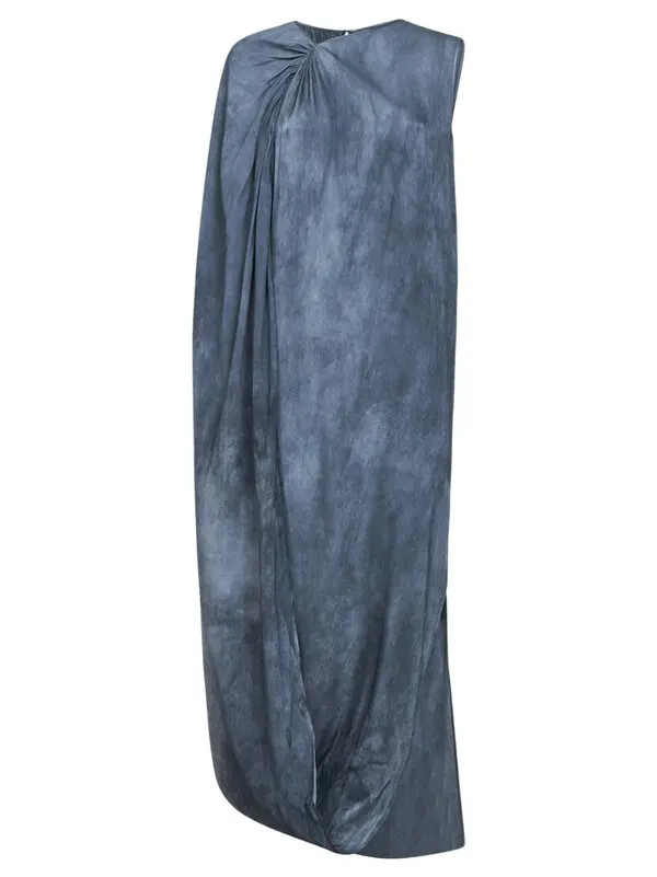 UMA WANG Sleeveless Asymmetrical Maxi Dress - Blue