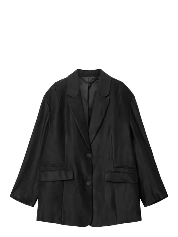 ALLSAINTS Charley Oversized Single Breasted Blazer - Black