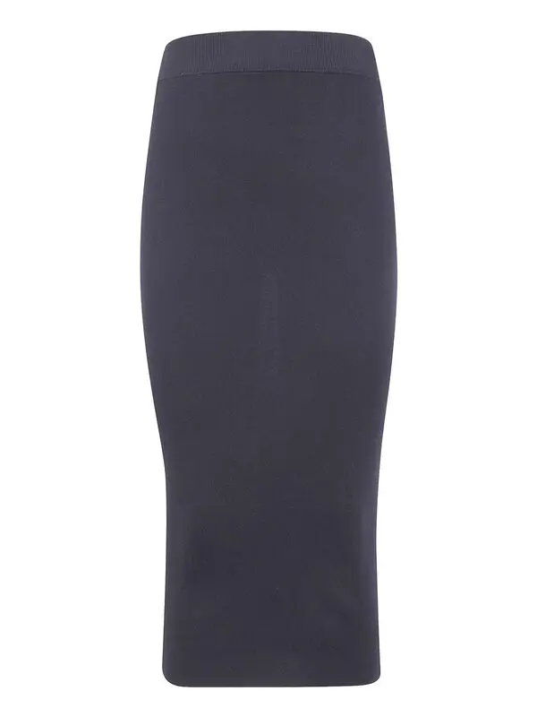 ENTIRE STUDIOS Ribbed-knit Midi Skirt - Black