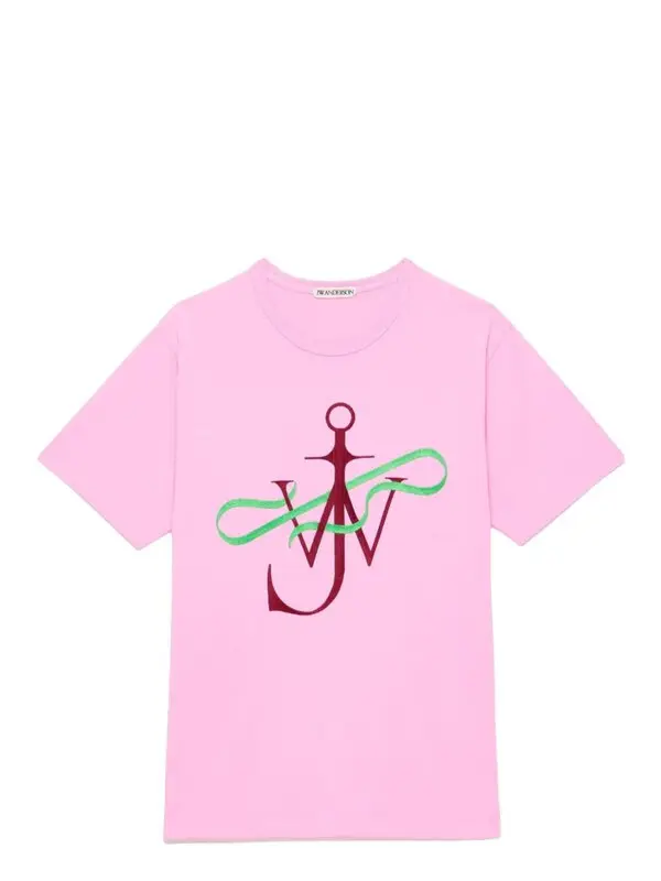 J.W.ANDERSON Jw Anderson Ribbon Anchor T-shirt - Pink