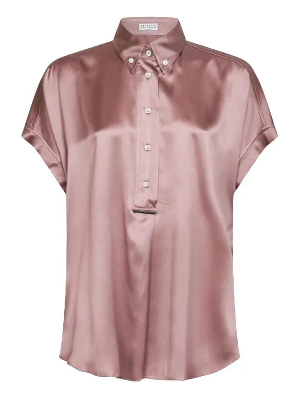 Brunello Cucinelli Kimono Sleeve Shirt - Nude