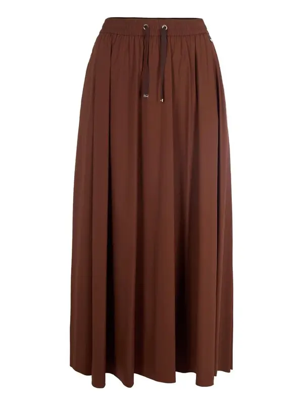 Herno Drawstring Waistband Midi Skirt - Red