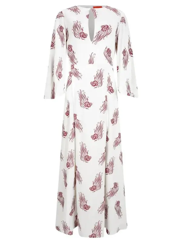 La DoubleJ Printed Maxi Dress - White