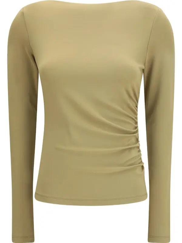 Max Mara Gomma Ruched Top - Green