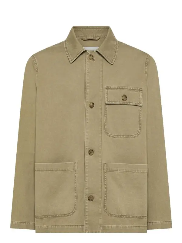 Seventy Buttoned Patch-pocket Overshirt - Fango
