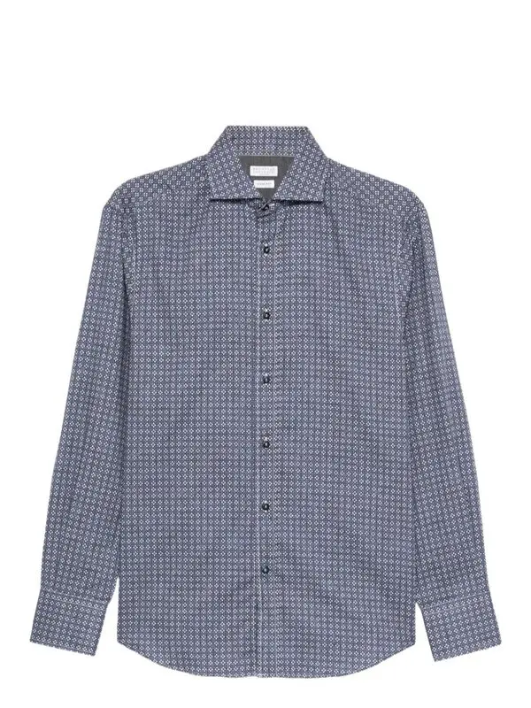 Brunello Cucinelli Geometric-pattern Shirt - No