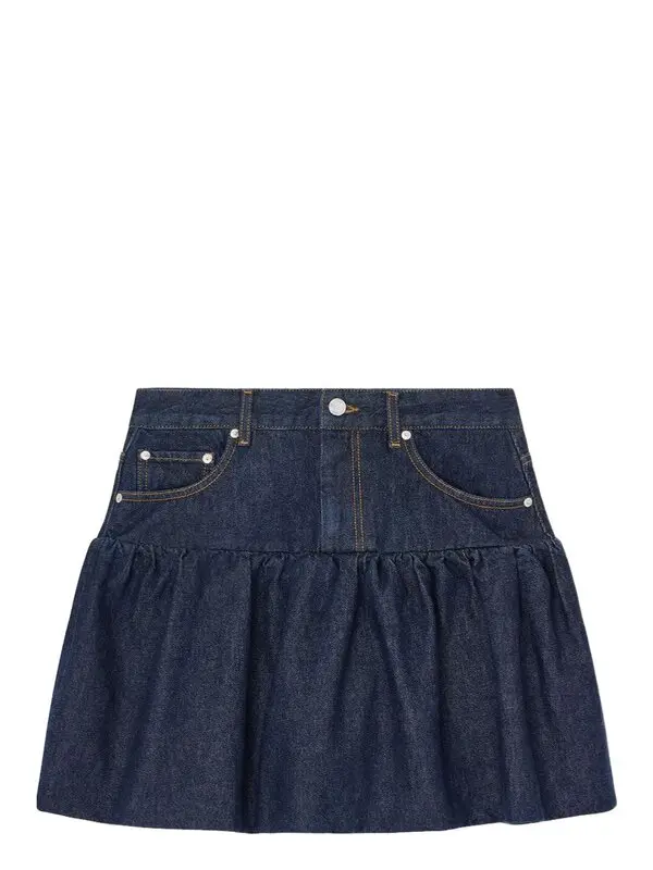 GANNI Denim Bubble Skirt - Rinse