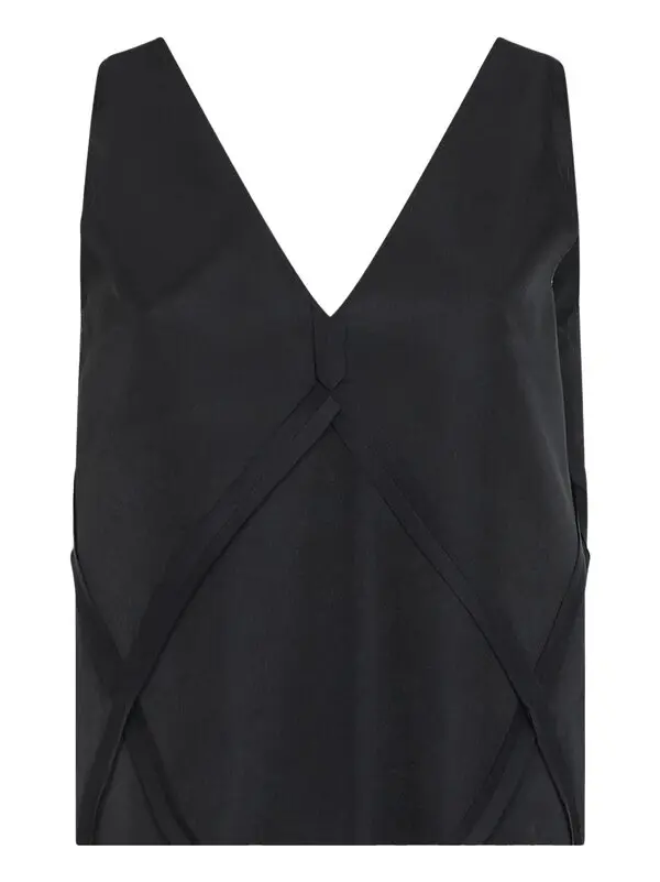 MAISON MARGIELA V-neck Sleeveless Top - Black