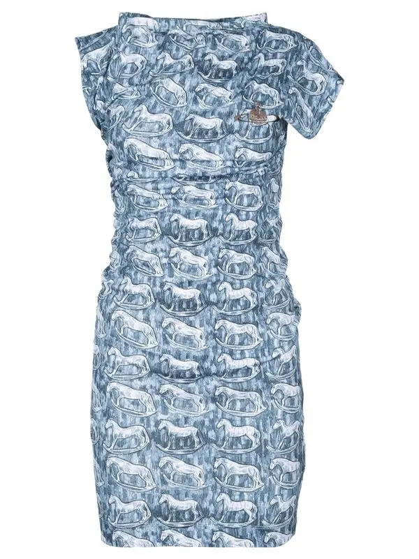 VIVIENNE WESTWOOD Hebo Draped Dress - Blue