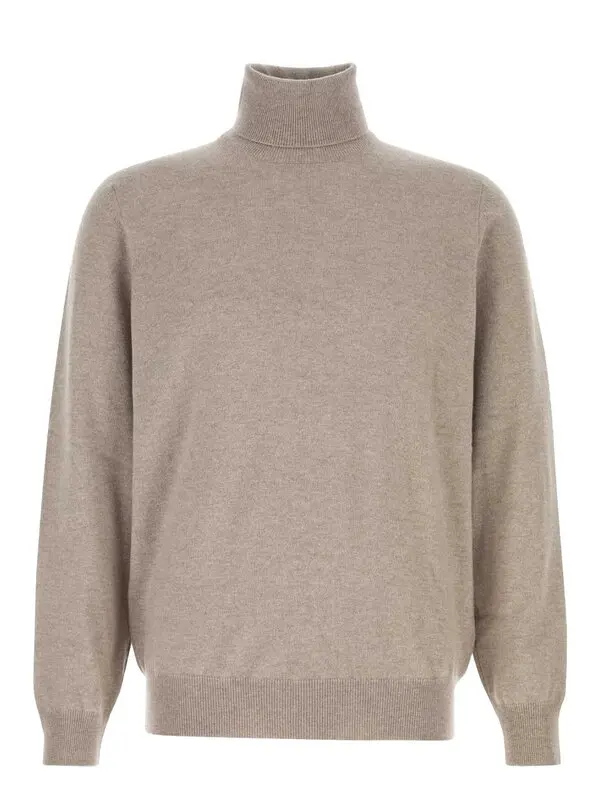 Brunello Cucinelli Roll Neck Knitted Sweater - Nude