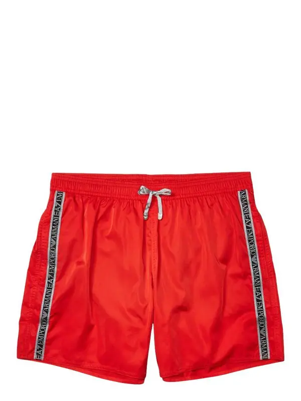 EA7 Logo Detail Shorts - Red