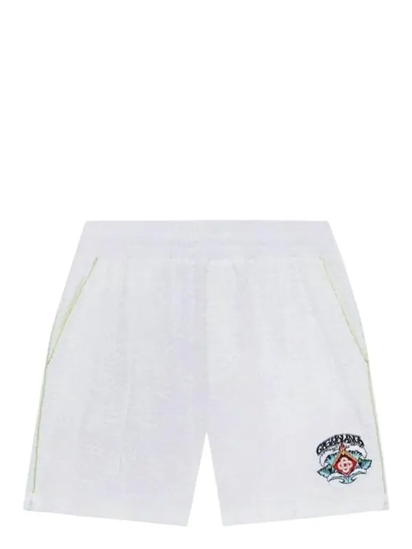 Casablanca Monogram Jacquard Drawstring Shorts - White