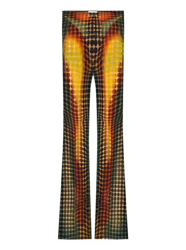 JEAN PAUL GAULTIER Printed Flared Trousers - Multicolor