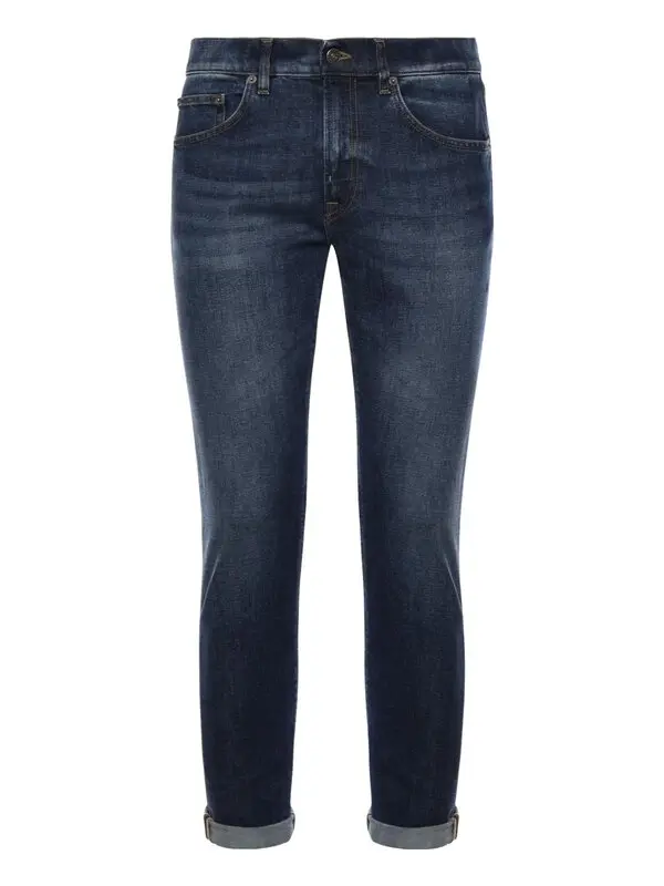 DONDUP Slim-fit Jeans With Turned-up Hem - Black
