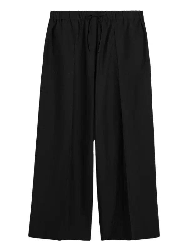 TOTEME Drawstring Patch-pocket Trousers - Black