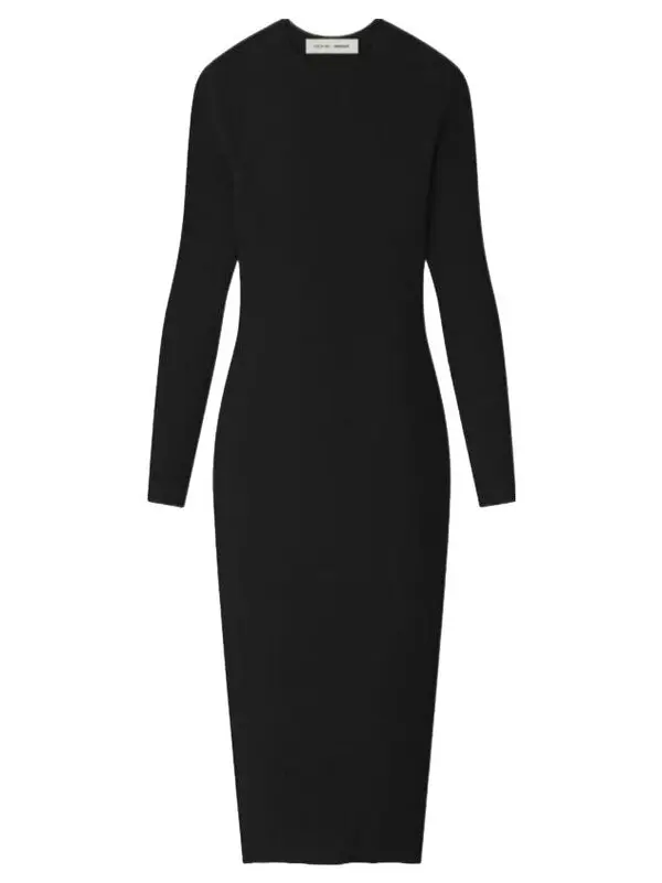 Fear Of God Ribbed Knit Long Sleeve Dress - Black