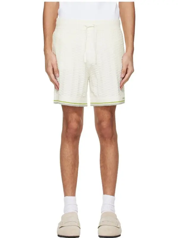 Casablanca Tennis Boucle Shorts - White