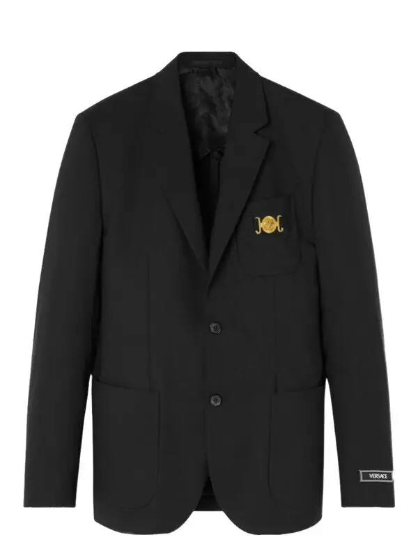 Versace Single-breasted Tailored Blazer - Black