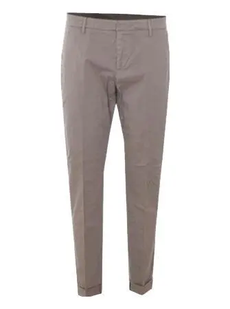 DONDUP Mid-rise Straight Leg Trousers - Gray