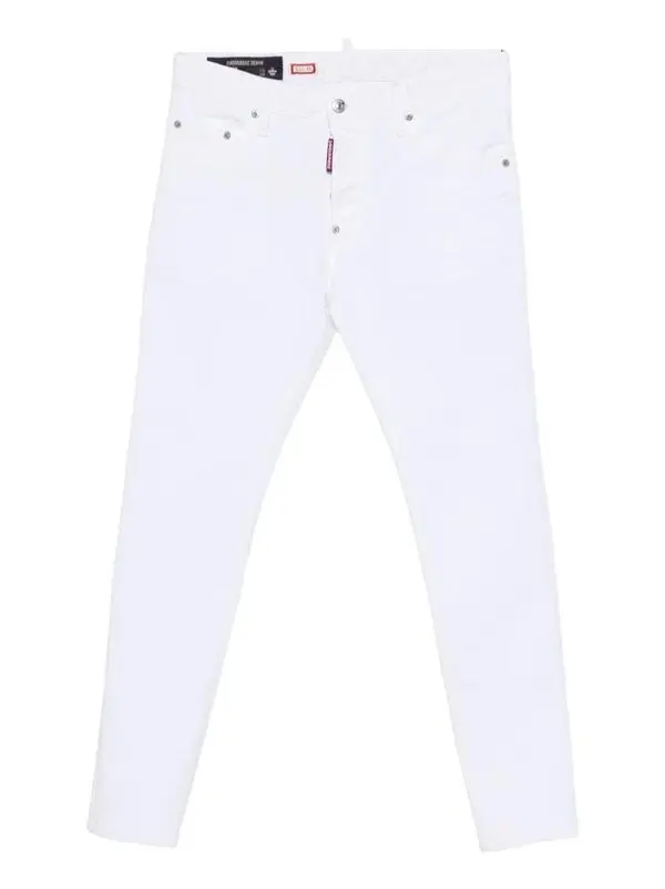 Dsquared2 Skater Rivet Skinny Five-pocket Jeans - White