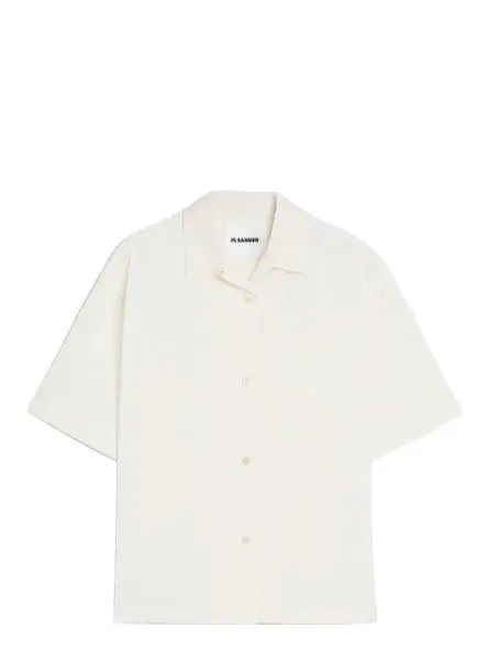JIL SANDER Cotton Poplin Shirt - Eggshell