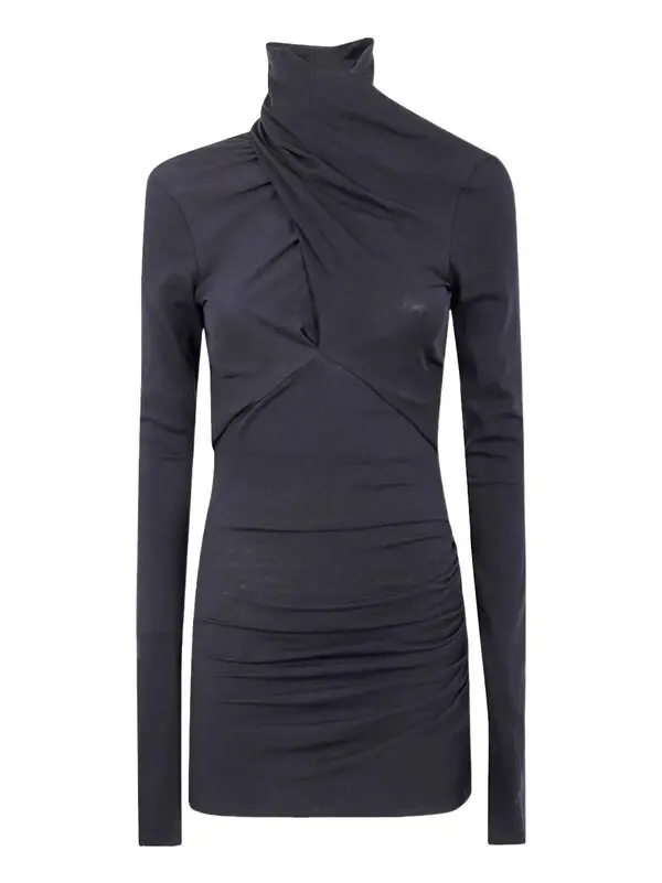 ENTIRE STUDIOS Grès Ruched Knitted Top - Black