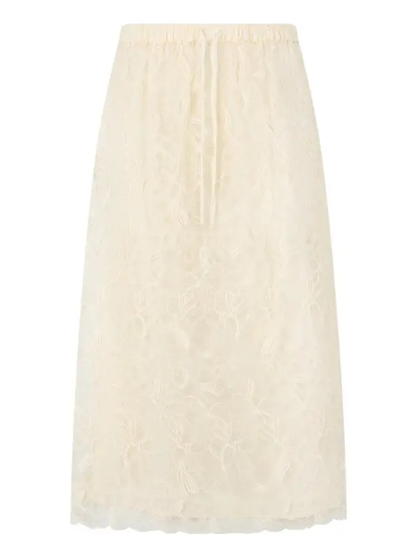 Fabiana Filippi Lace Midi Skirt - White