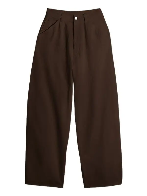 LEMAIRE Wide-leg Twill Trousers - Black