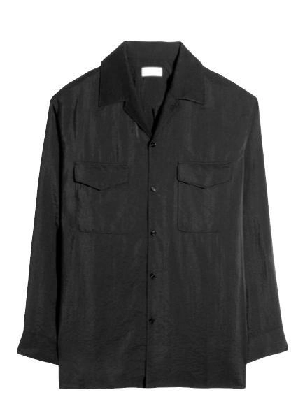 LEMAIRE Convertible Collar Shirt - Black
