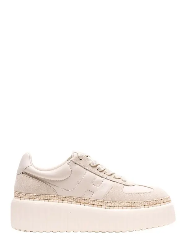 Hogan Low Top Platform Sneakers - Nude