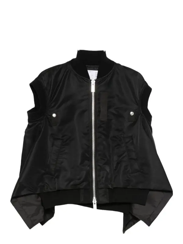 Sacai Nylon Twill Vest - Black