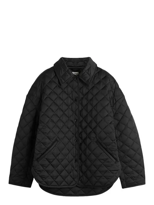 TOTEME Quilted Cotton Jacket With Snap-stud Fastening And Slant Pockets - Black