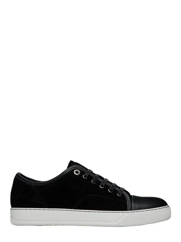LANVIN Dbb1 Leather And Suede Sneakers - Black