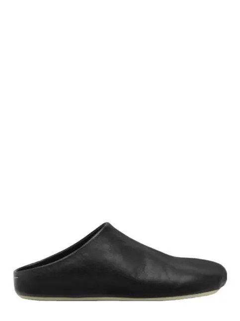 MAISON MARGIELA Leather Factory Sabots - Black