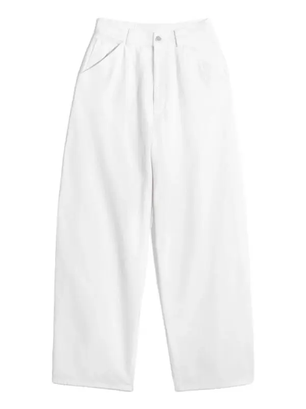 LEMAIRE High-waisted Wide-leg Jeans - White