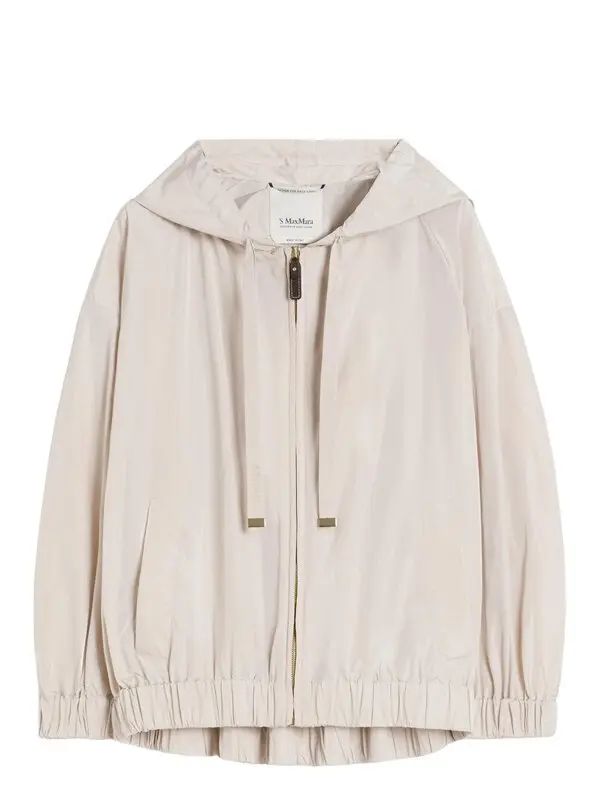 Max Mara Long Sleeve Zip Up Casual Jacket - Sand-colored