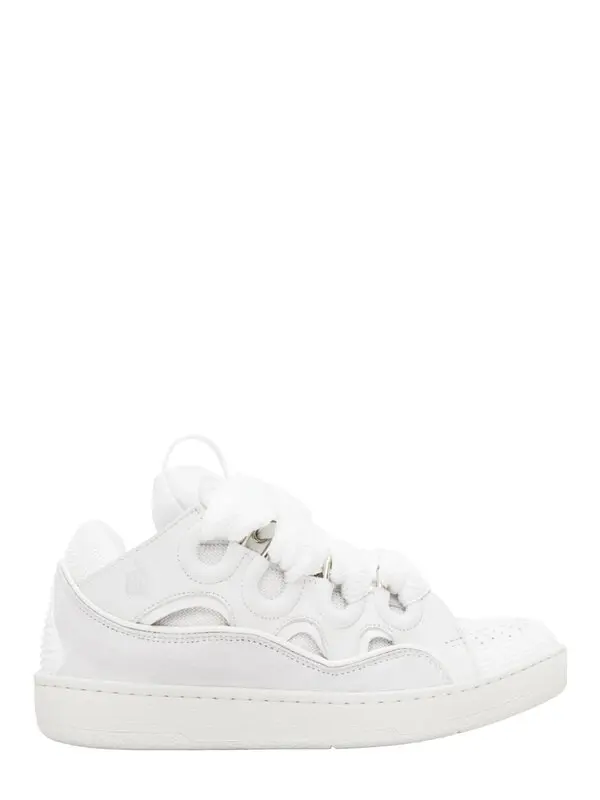 LANVIN Curb Leather Sneakers - White