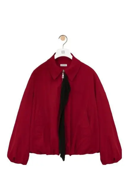 Loewe Embroidered Logo Zip-up Jacket - Red