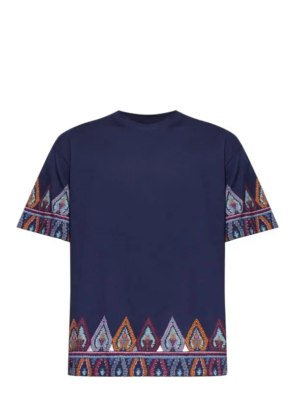 Etro Patterned Crewneck T-shirt - Blue