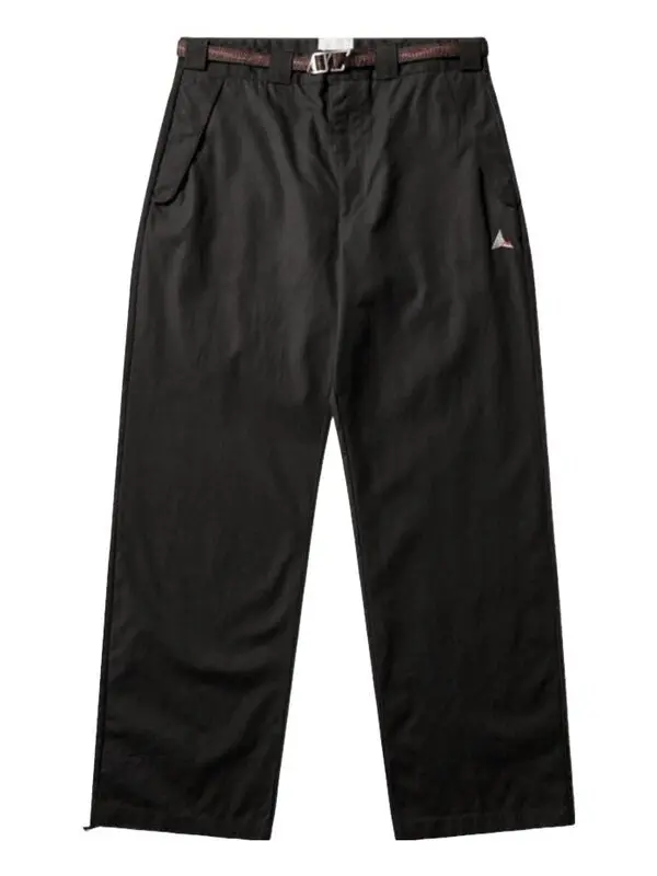 ROA Centipede Belted Wide-leg Pants - Black