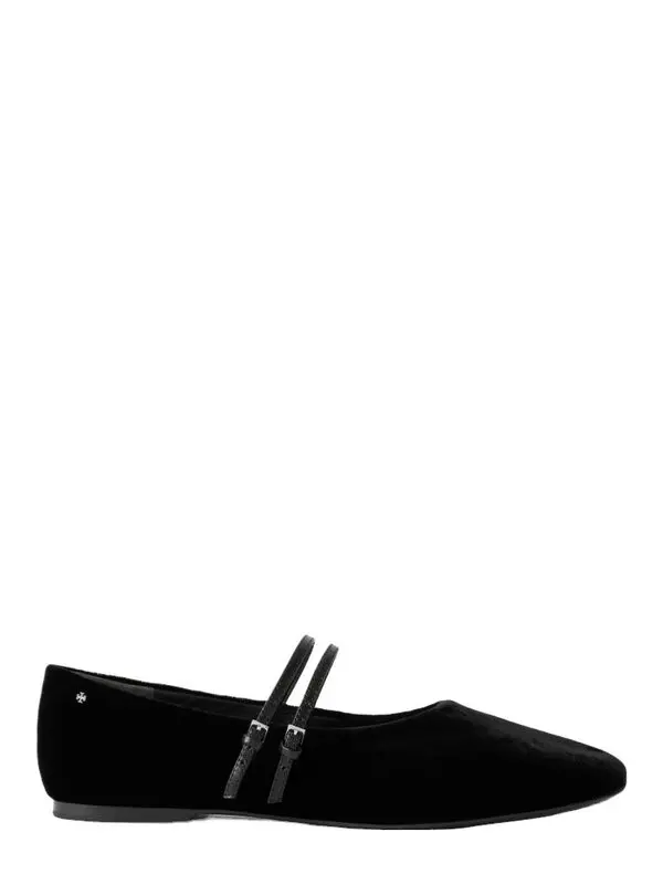 Tory Burch Ballet Flats With Leather Piping - Black