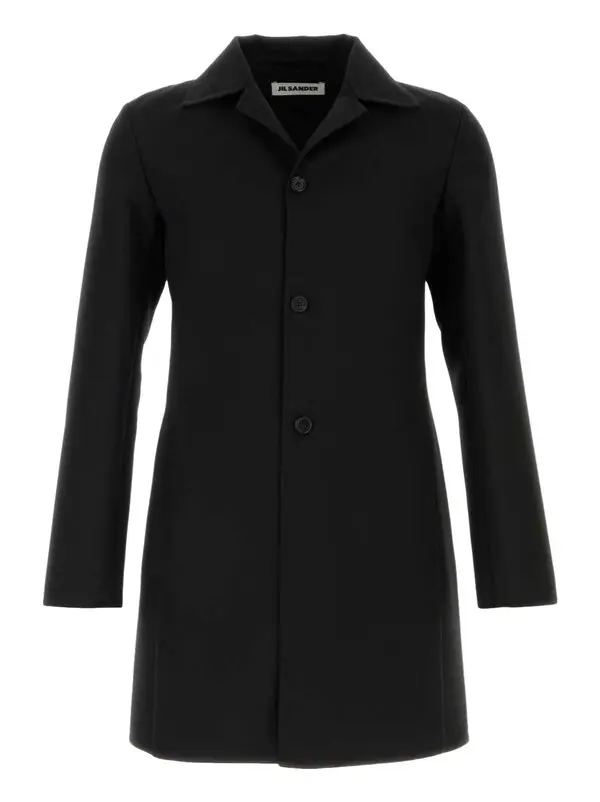 JIL SANDER Single-breasted Coat - Black