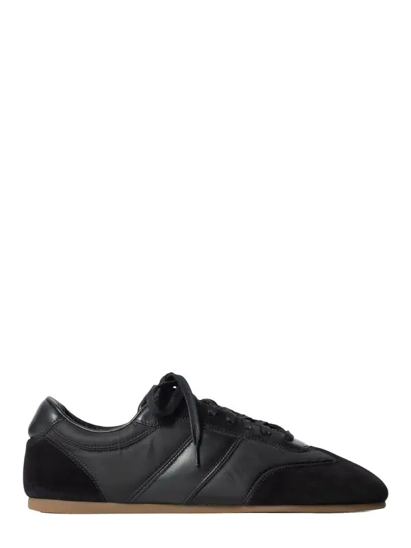 LEMAIRE Soft Runners In Suede And Nylon - Black