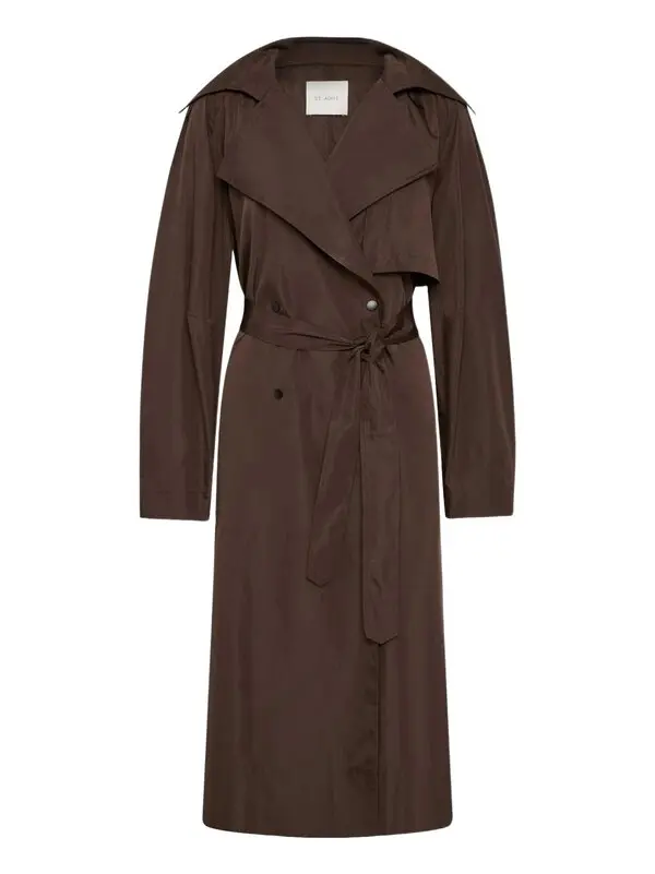 ST. AGNI Double-breasted Trench Coat - Mocha