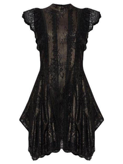ALLSAINTS Fleur Lace Mini Dress - Black