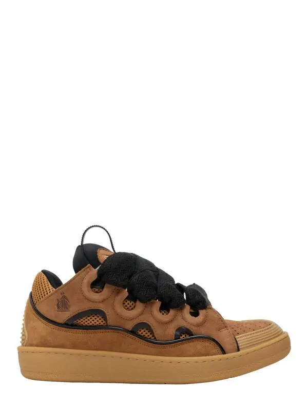 LANVIN Curb Leather Sneakers - Honey-colored