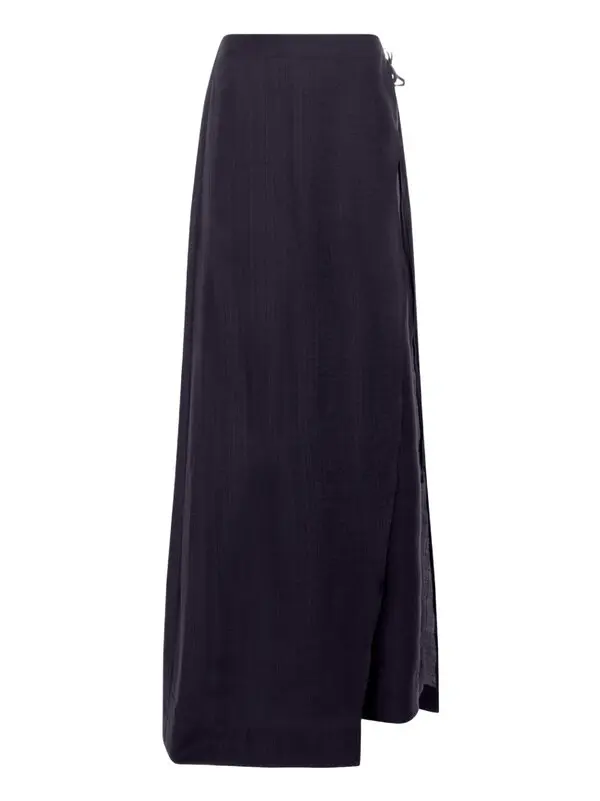 BLUGIRL Wrap-style Textured Skirt - Black